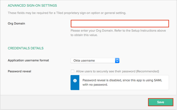 Configure SSO for Okta